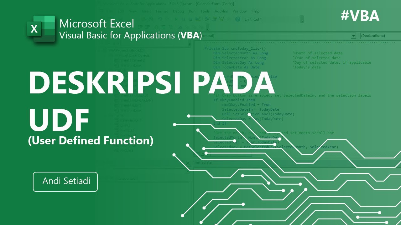 VBA Tips & Trick: Cara Menambahkan Deskripsi Pada User Defined Function ...