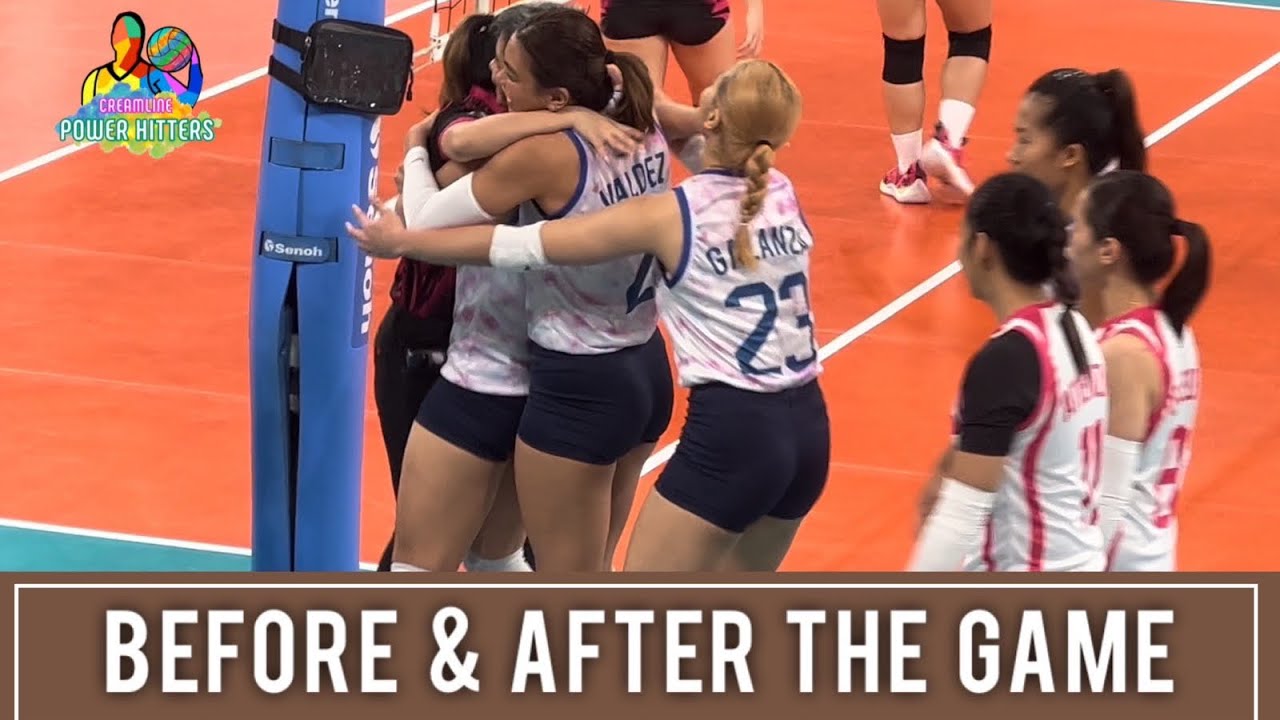 Creamline before and after the game against Akari 🏐💖 - YouTube