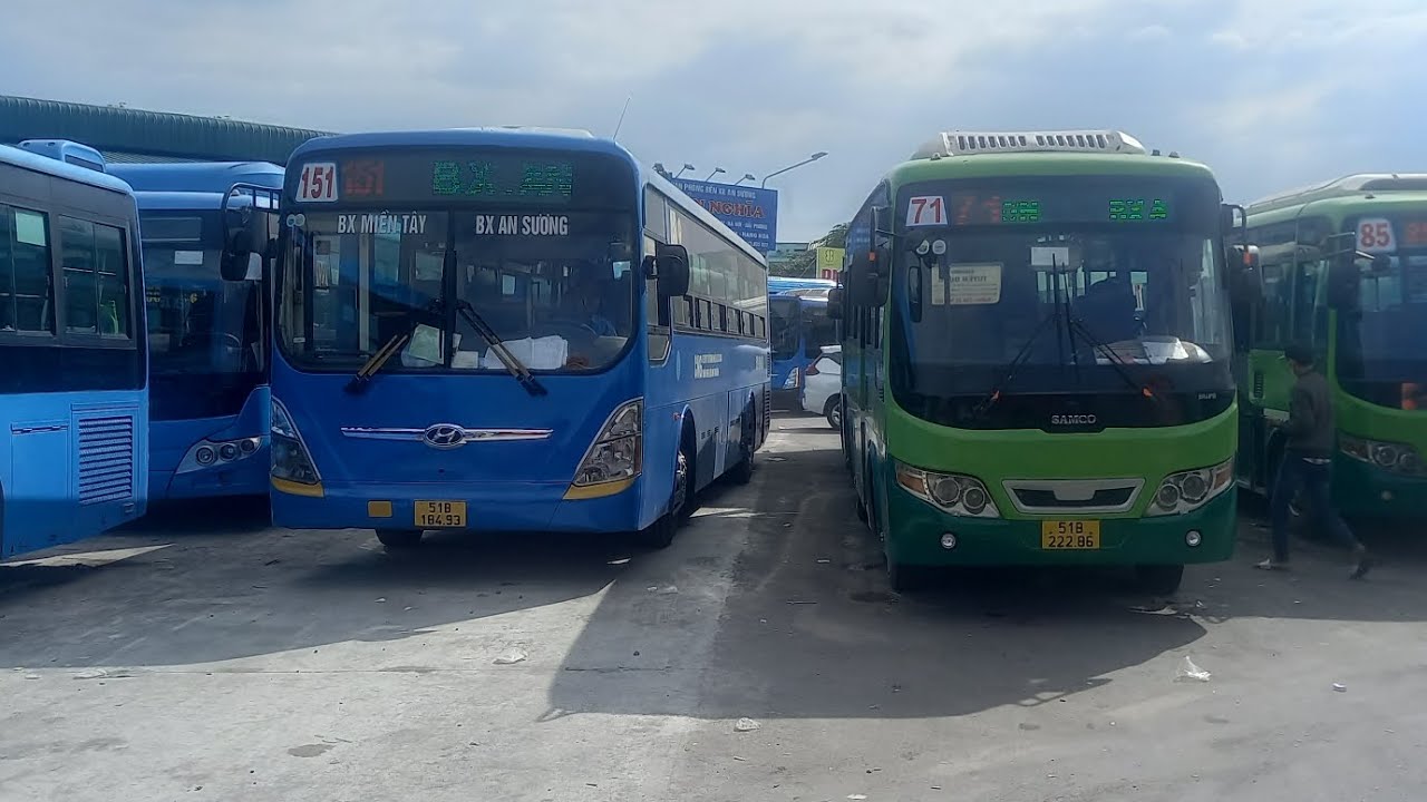 Full hành trình lượt về xe buýt 151 rời BX.An Sương về BX.Miền Tây ...