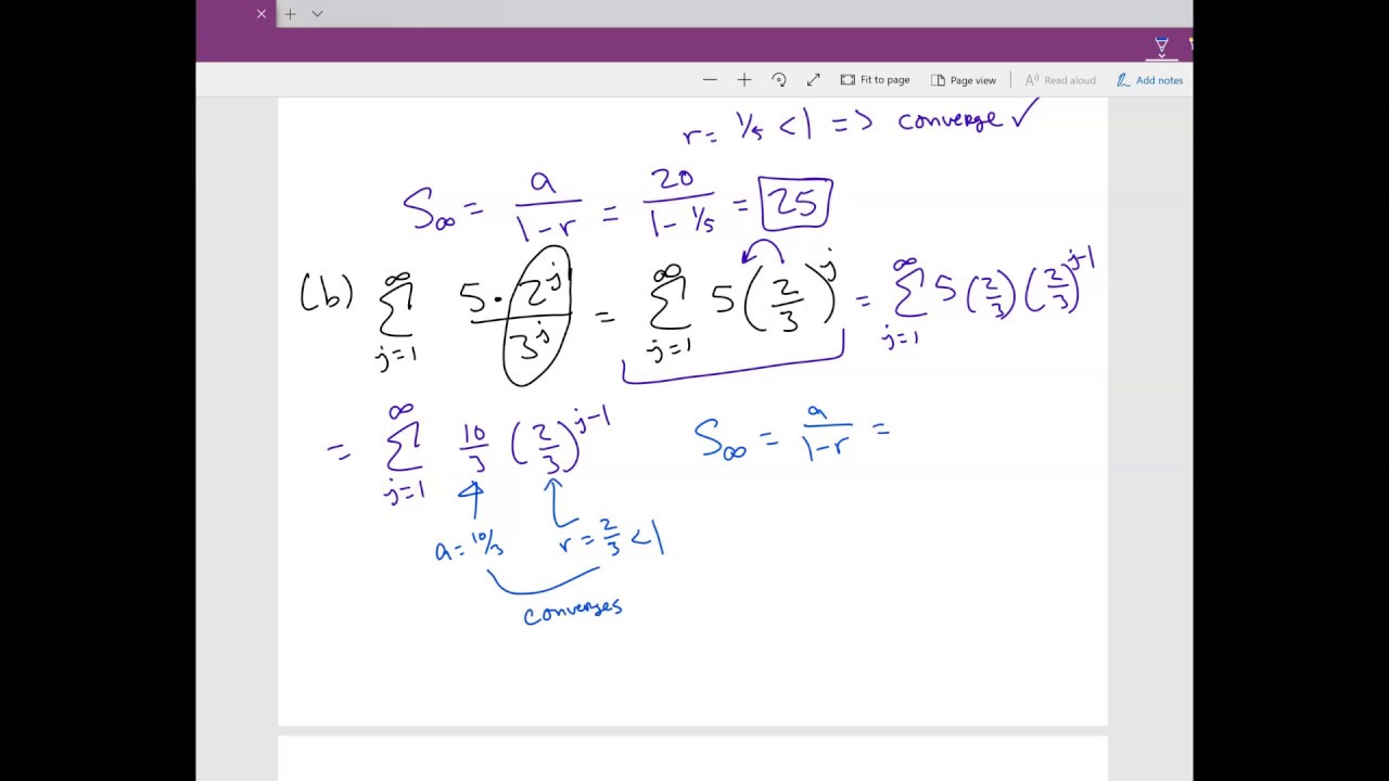 Math 122: Summation Notation and More Convergence and Divergence - YouTube