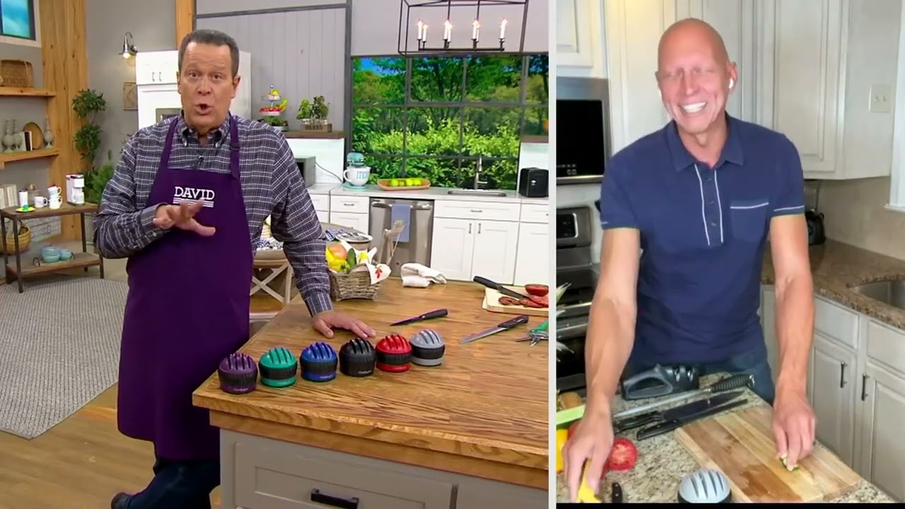 Chefologist 3-Stage Knife Sharpner w/ Scissor Sharpener on QVC - YouTube