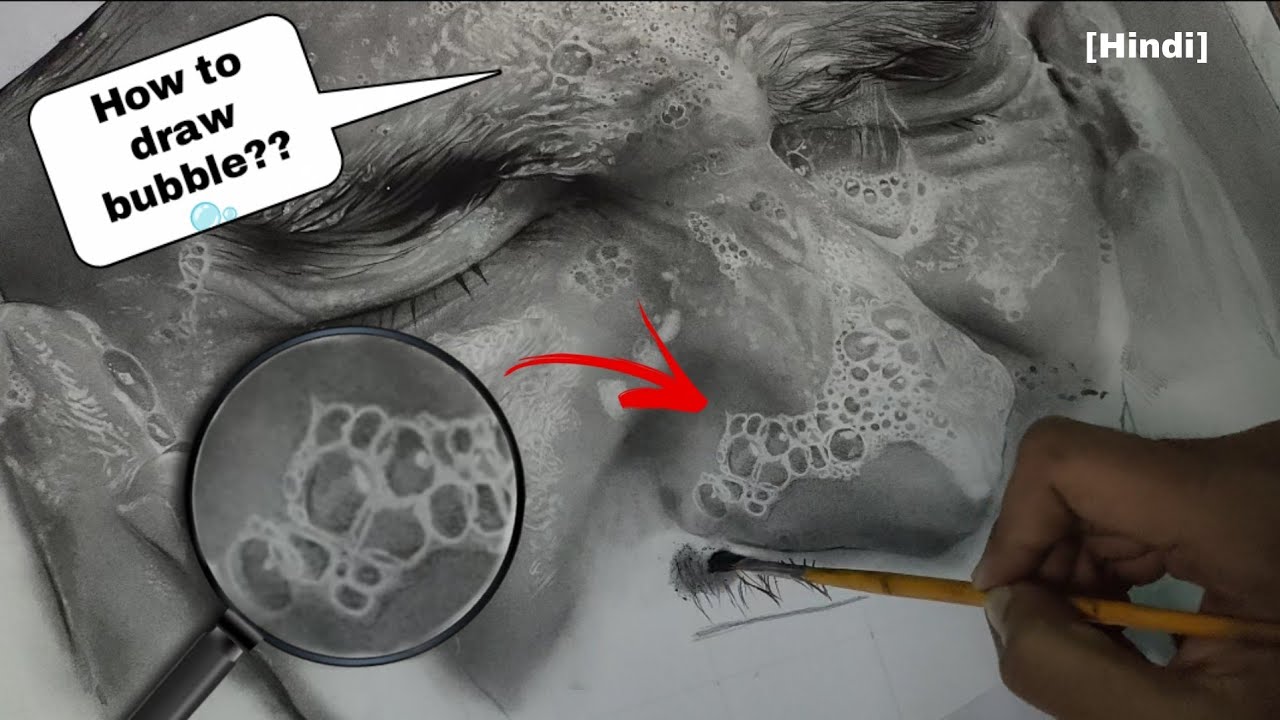 How to Draw Hyperreal Bubbles on Face 🫧 real time tutorial [Hindi ...