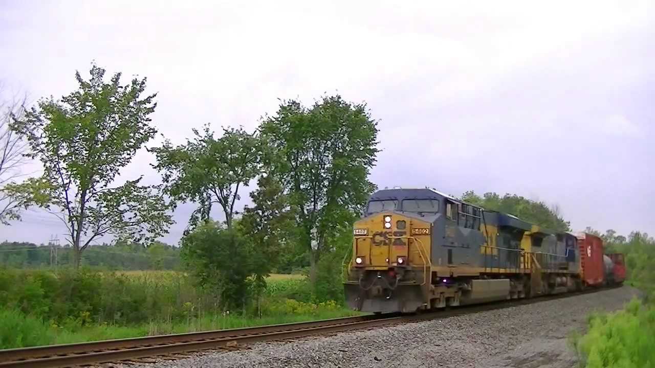 CSX B798/CN 326 At Helena, New York. August 31st, 2013 (HiDef) - YouTube