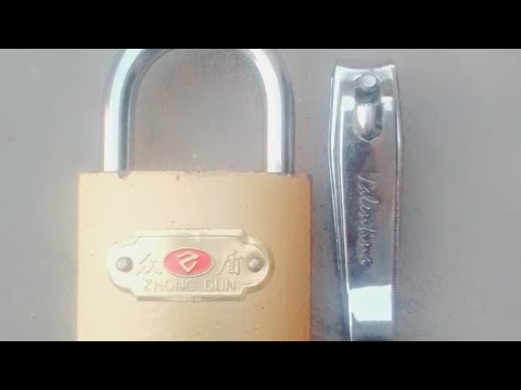 How to open lock Without a key|Open Lock With Nail cutter| - YouTube