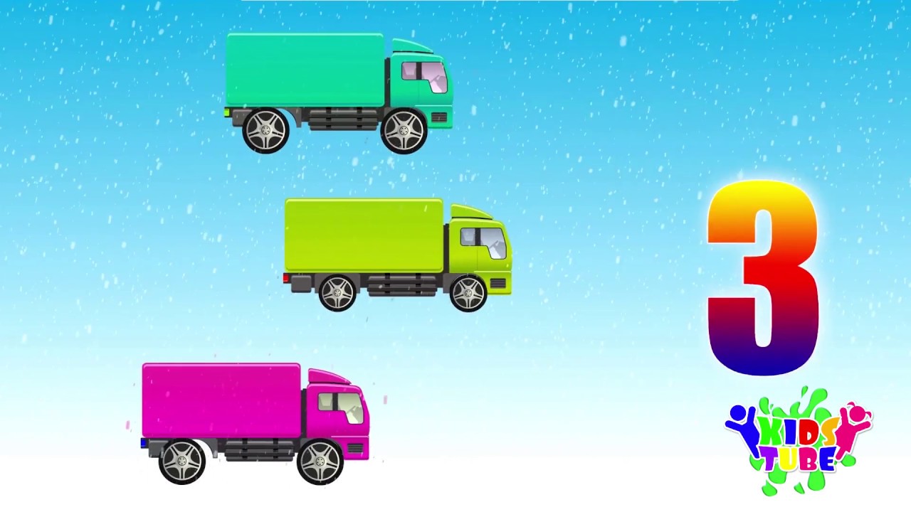 Learn Numbers 1 to 10 with Big Trucks | Learn Counting For Kids || Kids ...