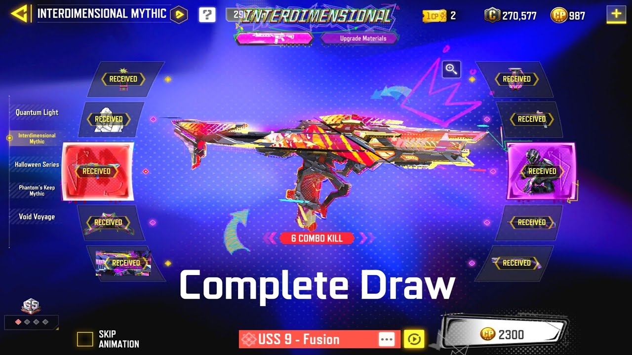 *Mythic* USS 9 - Fusion Full Draw & Upgrading | Interdimensional Mythic Drop Draw | CODM - YouTube