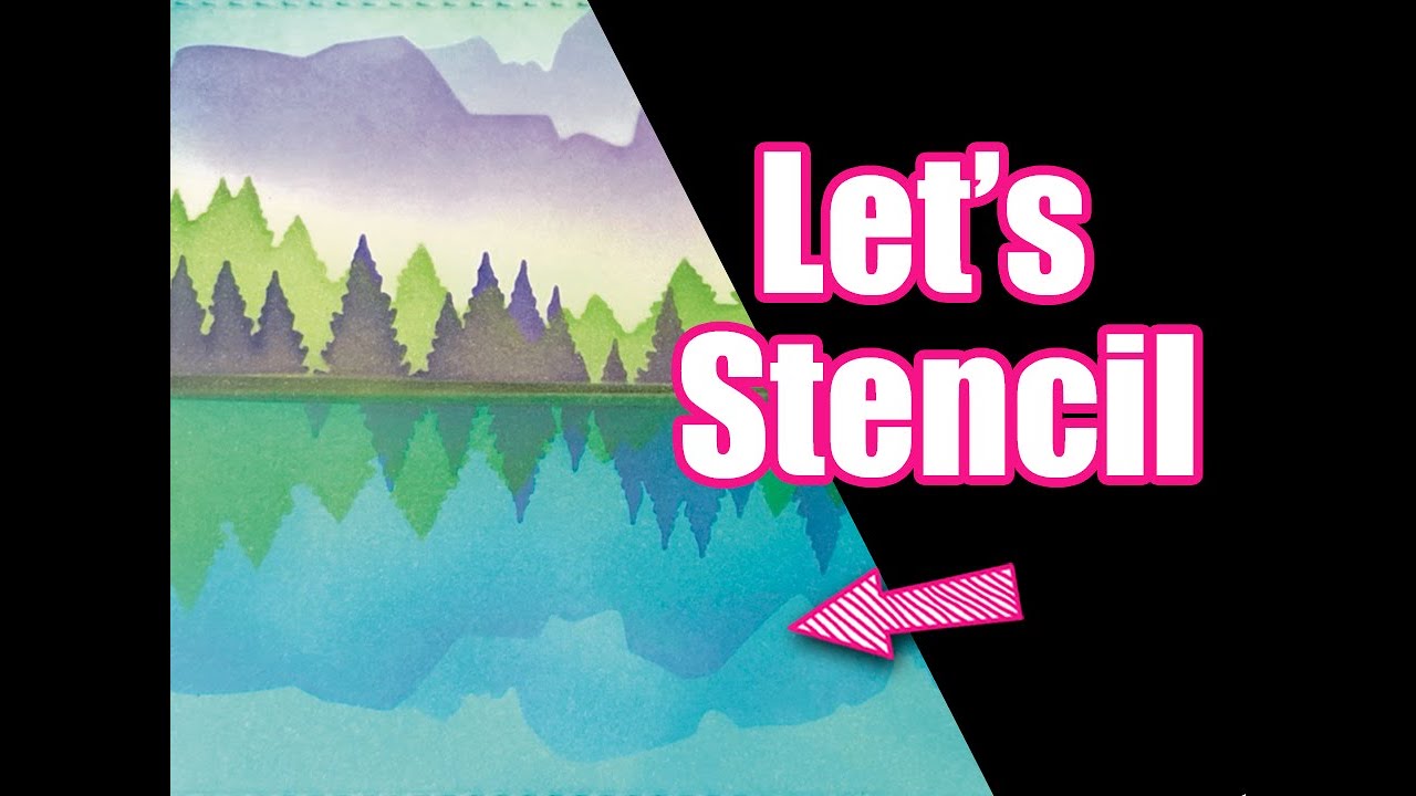 Mountain Scene Layered Stencil Builder - YouTube