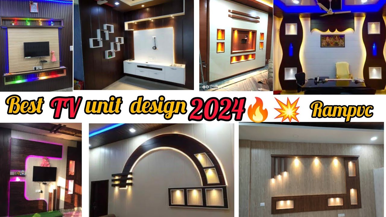 PVC panel tv unit Design. 🔥tv unit Design 2024. best lcd design. new tv ...