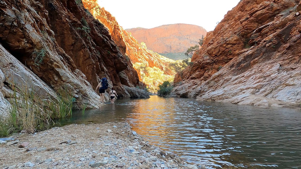 Larapinta Trail: Hugh Gorge River Crossing After 40mm of Rain! - YouTube