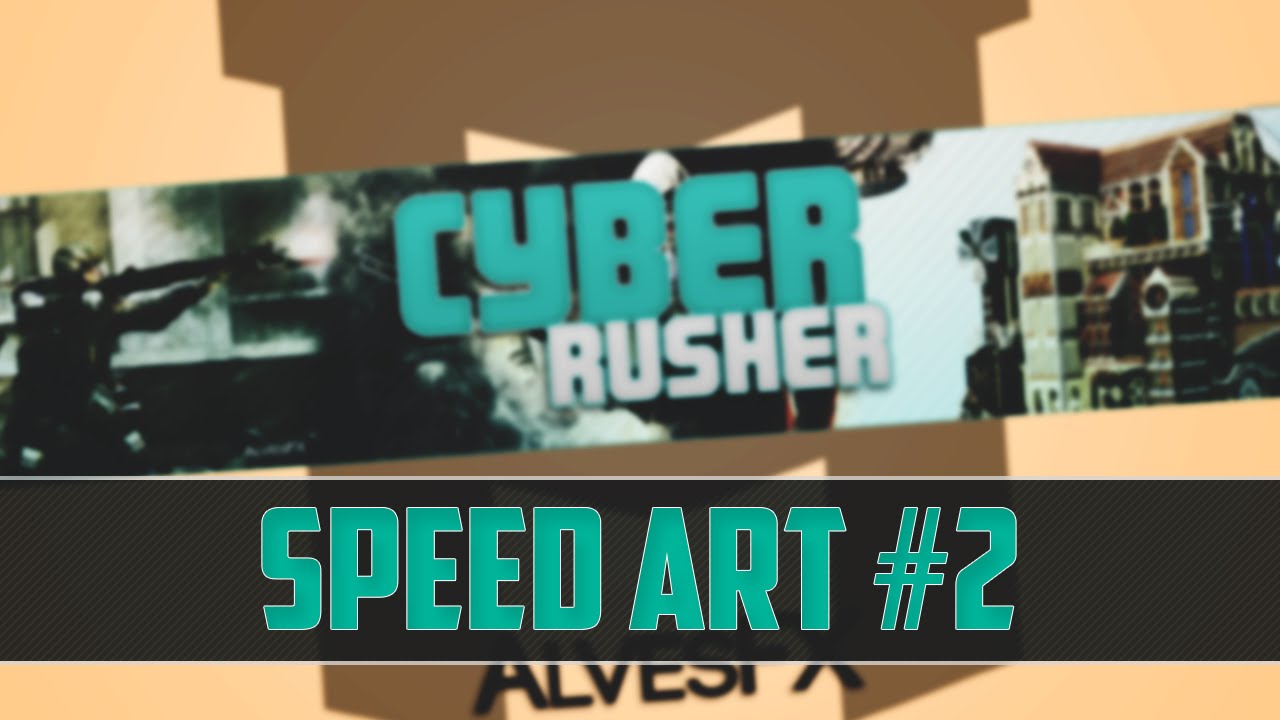 Speed Art: Banner 2D - Cyber Rusher - YouTube