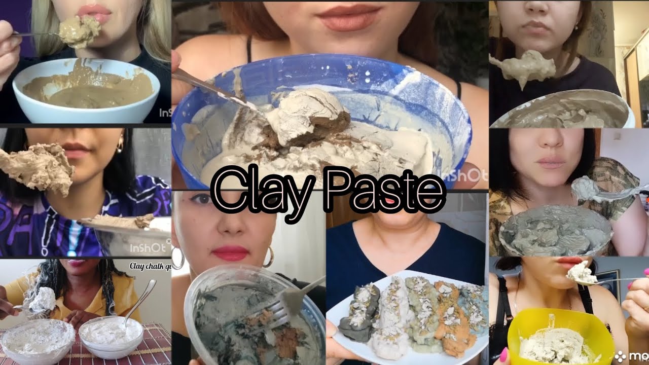 Clay paste. глина паста.#clayasmr #clayeating - YouTube