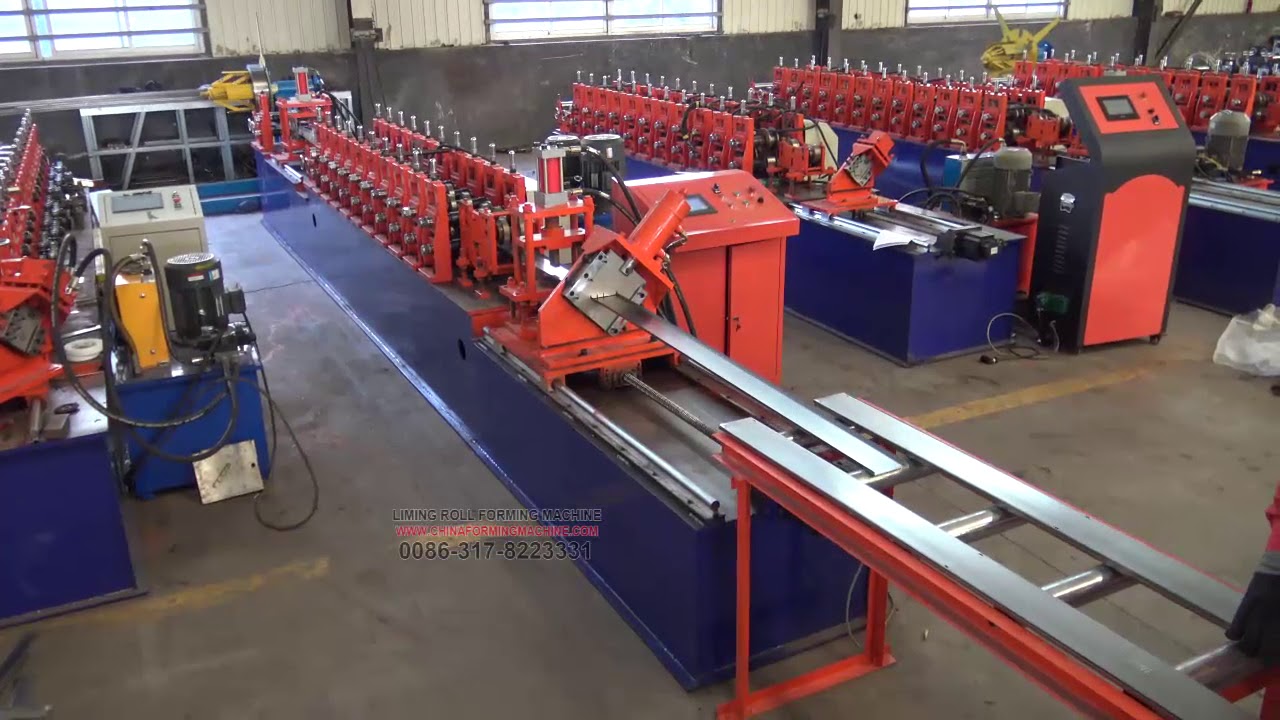 LM Multi Sizes U Channel Steel Roll Forming Machine - YouTube