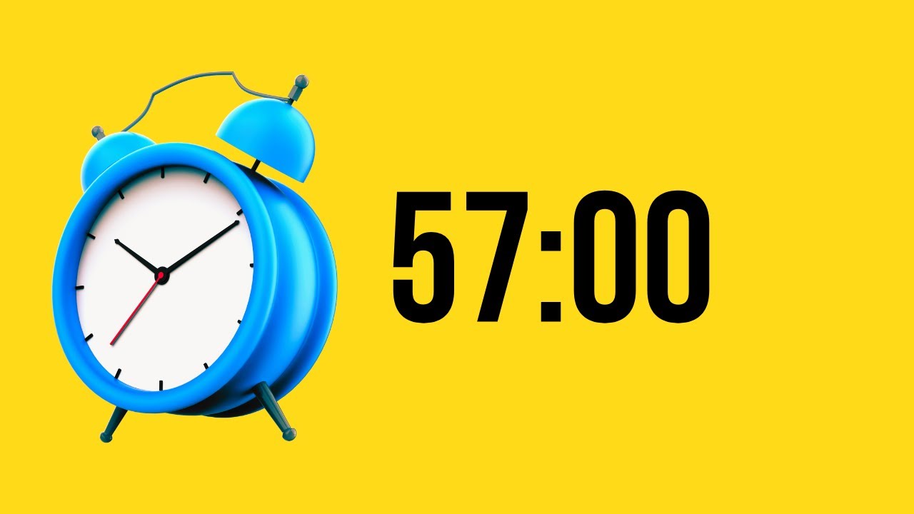 57 Minute Timer | No music - Deep Study & Focus - Alarm - YouTube