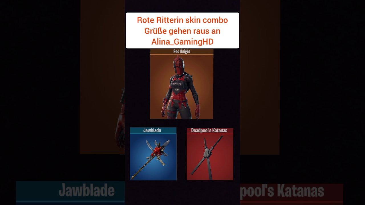 skin combo Rote Ritterin #fortnite #nohate - YouTube