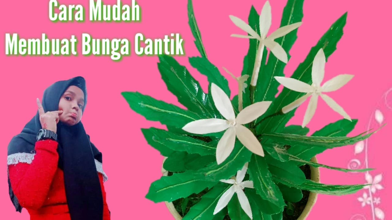 Cara Membuat Bunga Bintang // How To Make Flowers // Cara Membuat Bunga ...