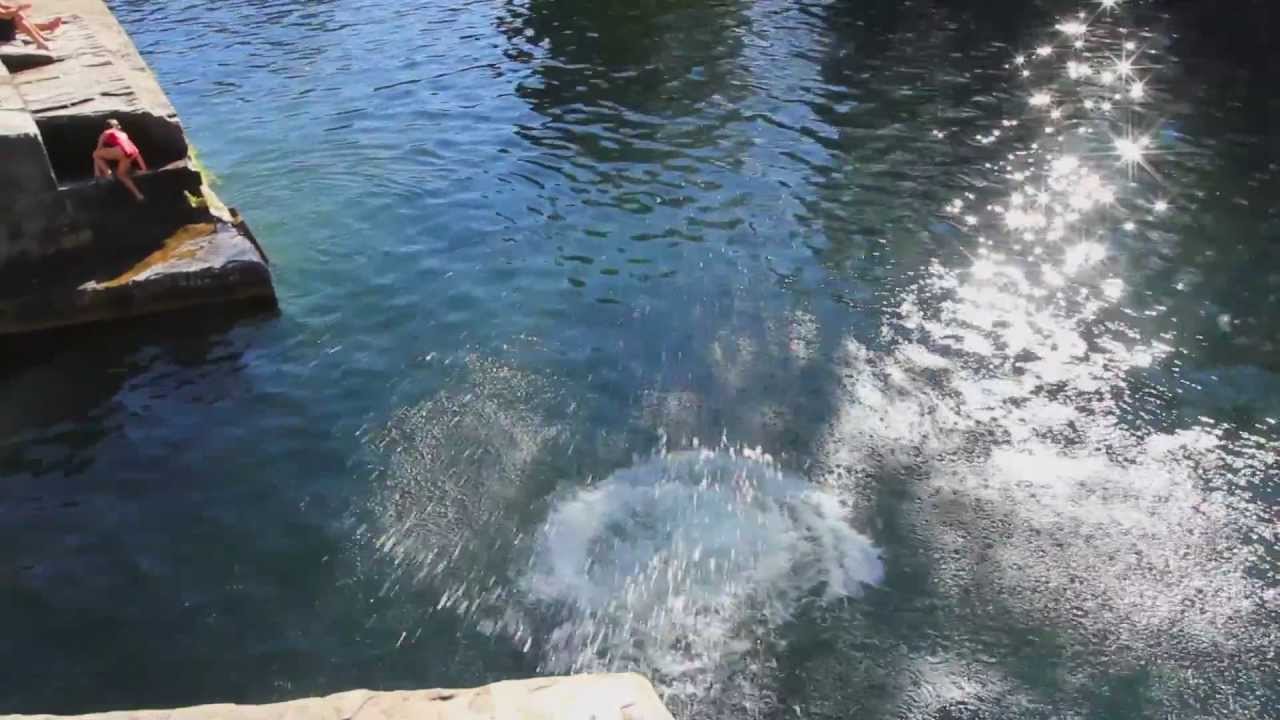 Dorset Quarry Cliff Jumping - YouTube