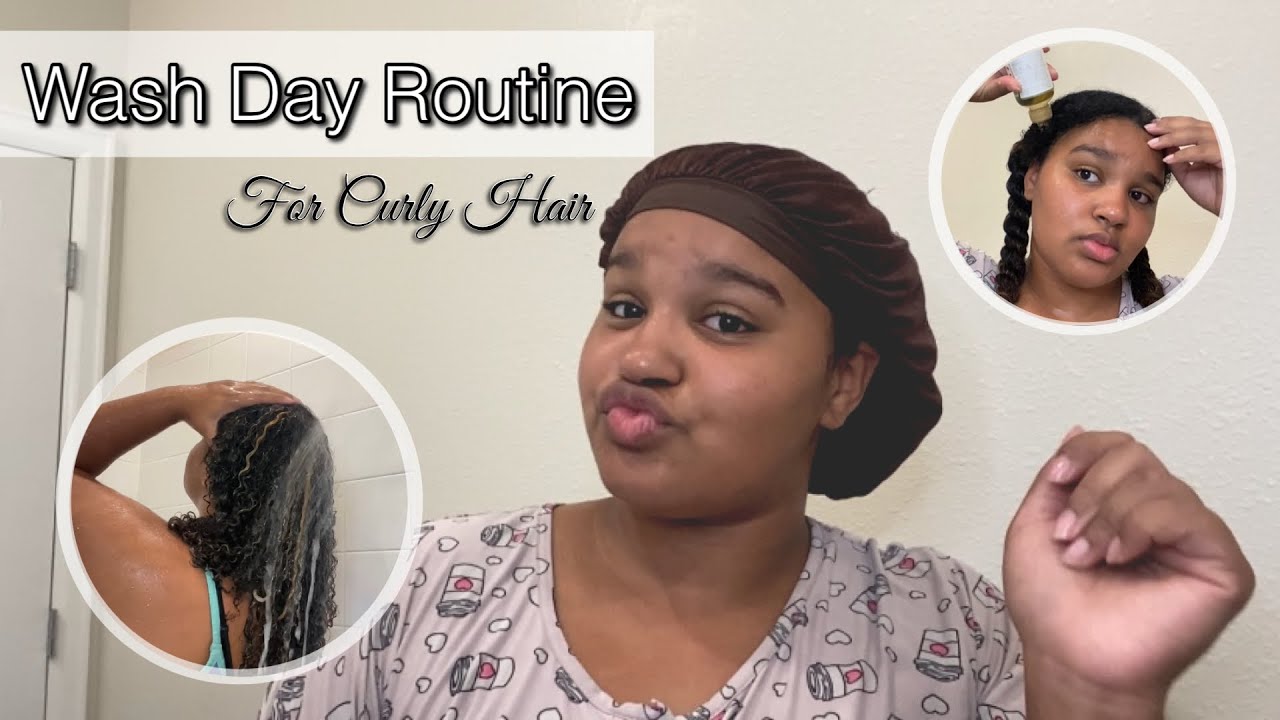 Wash Day Routine For Curly Hair - YouTube