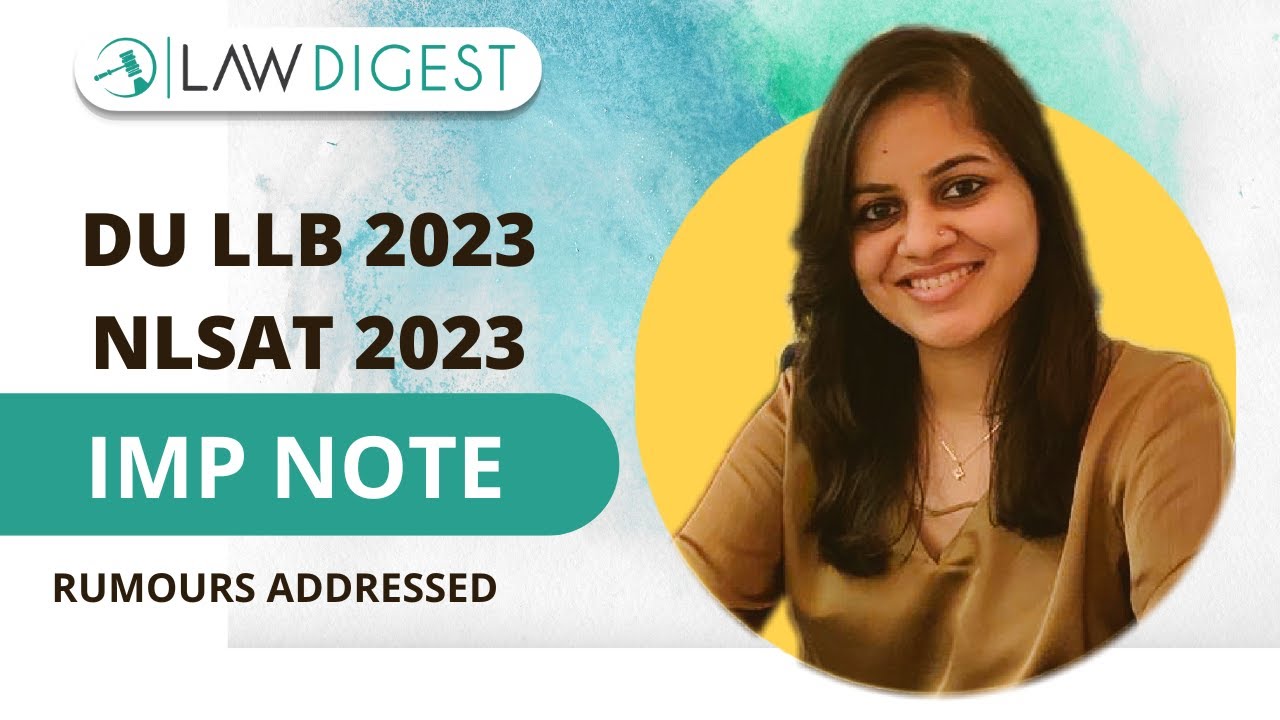DU LLB 2023 & NLSAT 2023 - Important note & rumours - YouTube