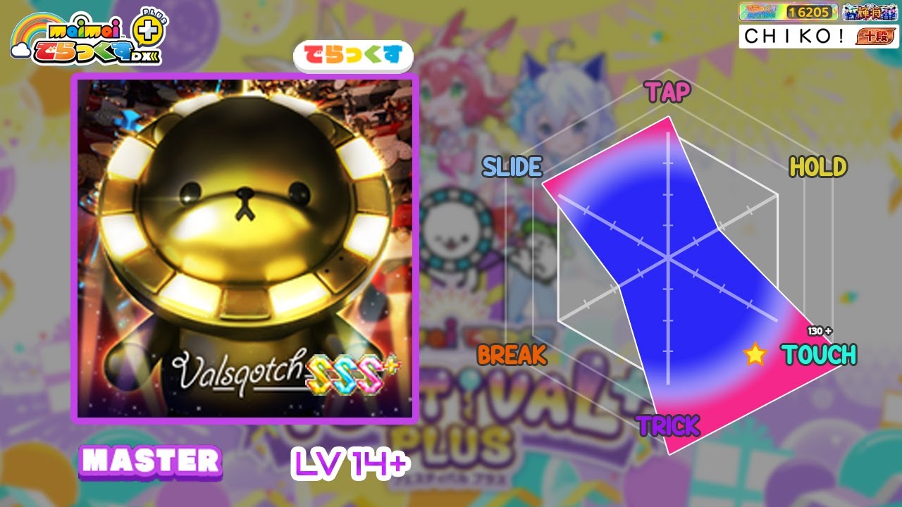 [maimai でらっくす] Valsqotch (MASTER) SSS+ - YouTube
