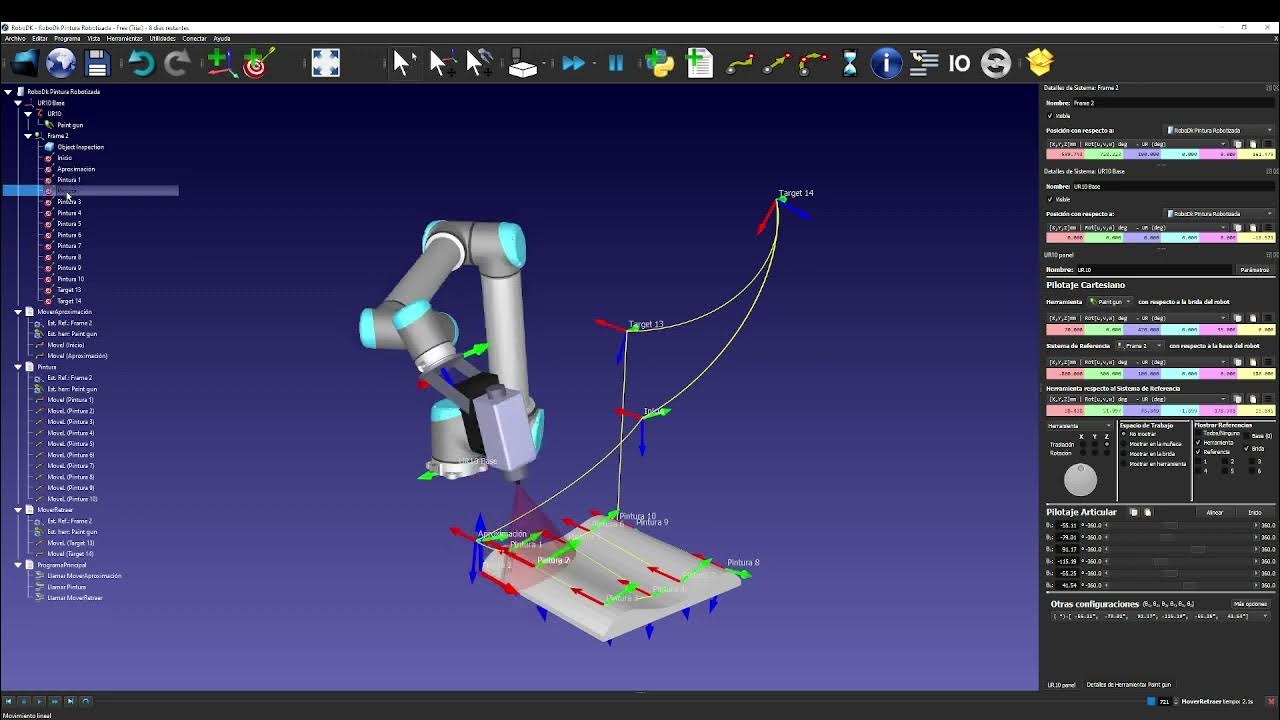 ROBODK Pintura robotizada - YouTube