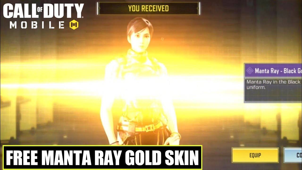 *NEW* Codm Free Manta Ray Gold Skin - YouTube