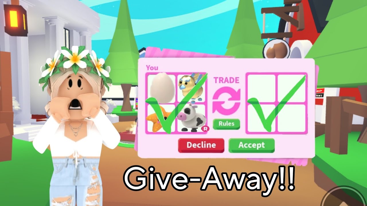 GIVING FREE PETS TO THE FIRST PERSON TO SUB TO MY CHANNEL IN ADOPT ME ...