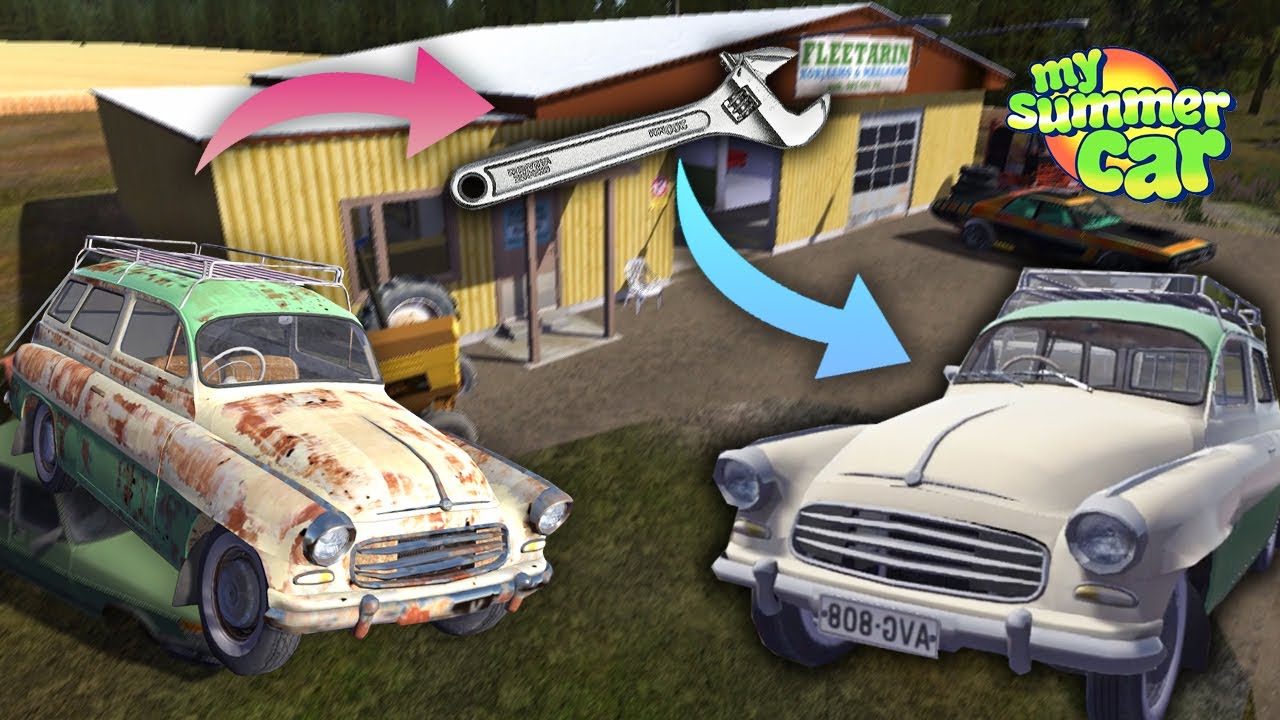 Ruscko Restoration! Fleetari repaired the old car | My Summer Car - YouTube