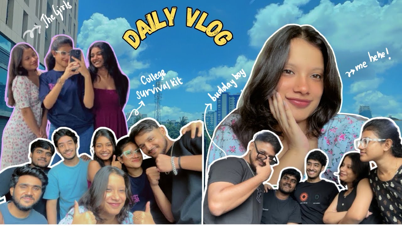 College DAILY VLOG 🤓| A day in my college 🍕 with my survival kit - YouTube