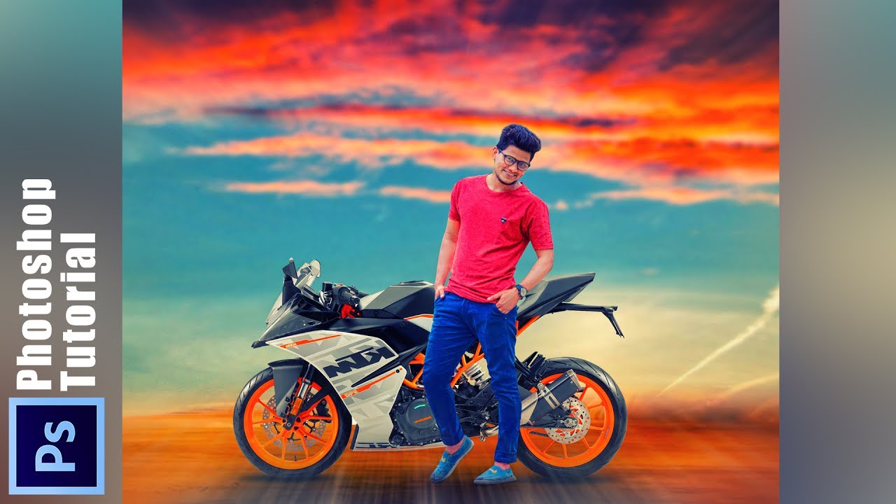 Photoshop KTM and boy Manipulation with Awesome color effects - YouTube