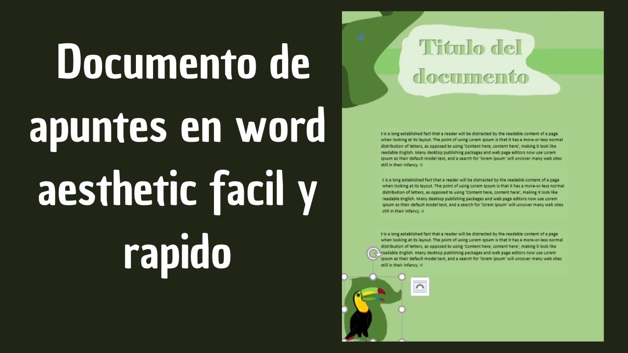 como hacer un documento de apuntes en word aesthetic fácil y rapido ...