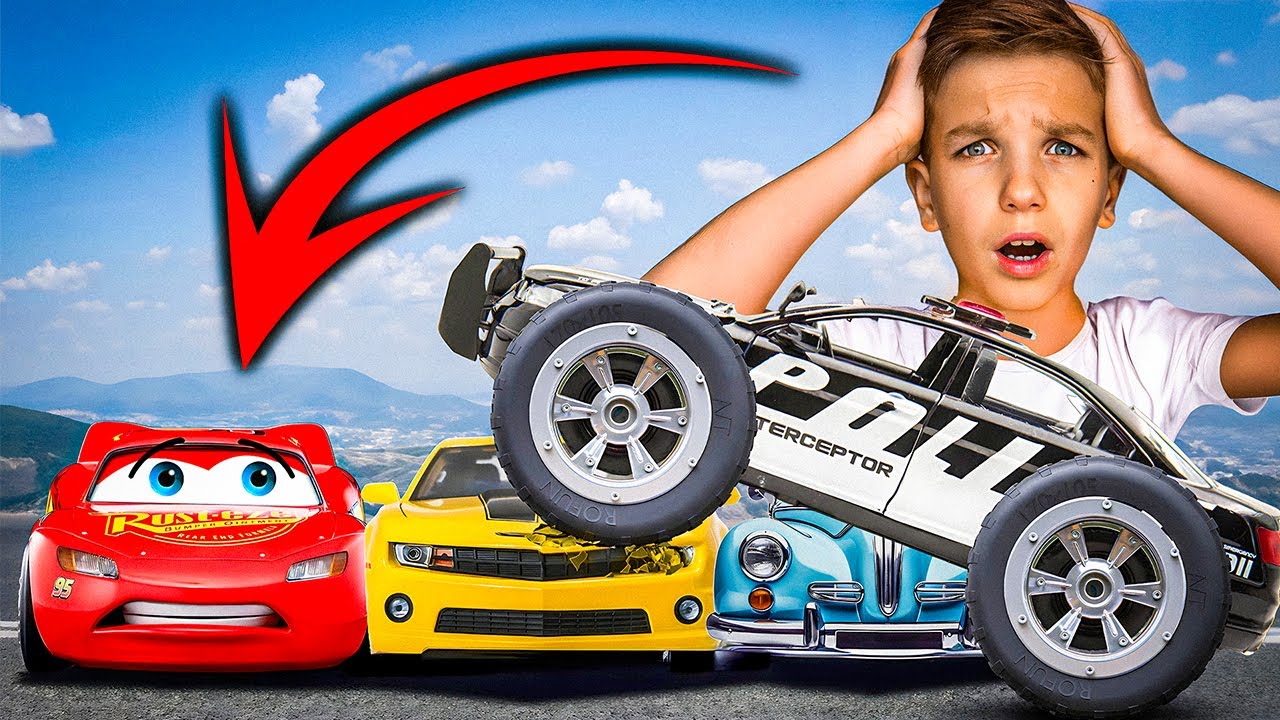 Mark saves the cars from the evil car - YouTube