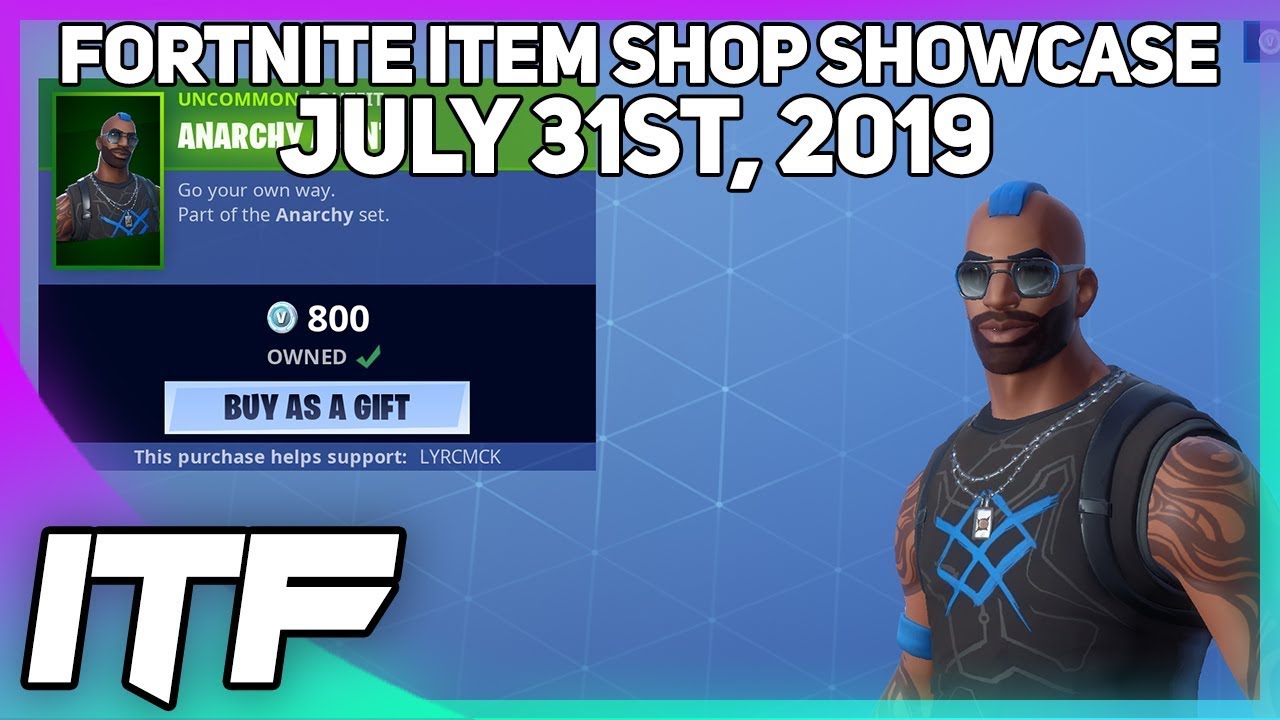 Fortnite Item Shop *NEW* ANARCHY AGENT SET! [July 31st, 2019] (Fortnite ...