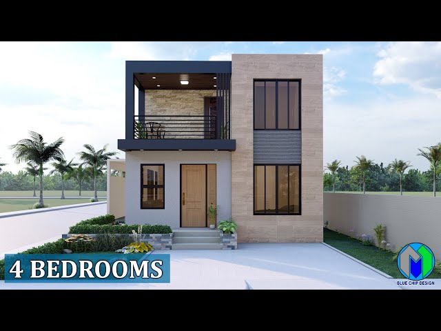 Narrow Two Story Modern Home Designs
