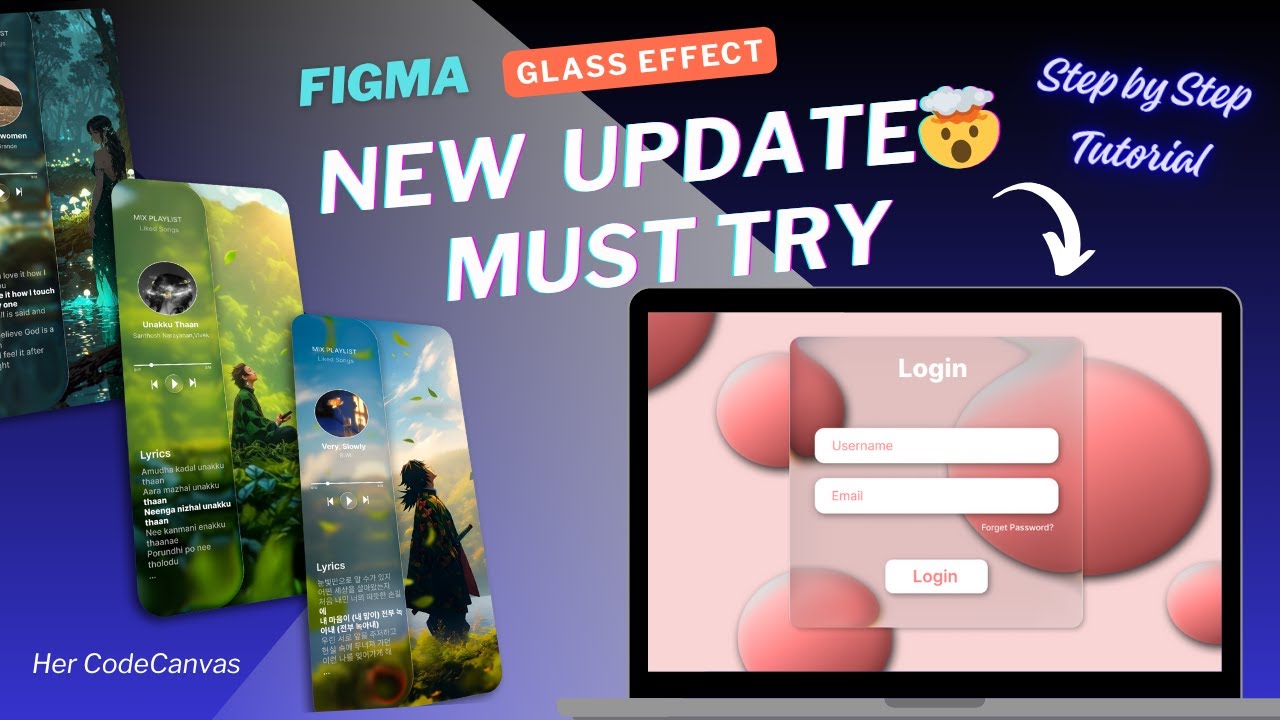 What is Glass Effect? New update in figma😱 | Login Page + Stunning UI ...