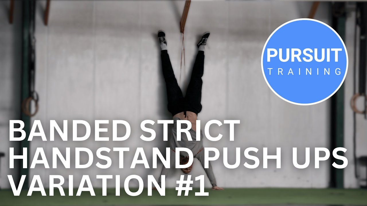 Banded Strict Handstand Push Ups (Variation #1) - YouTube