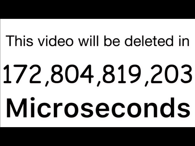 Microseconds Microseconds
