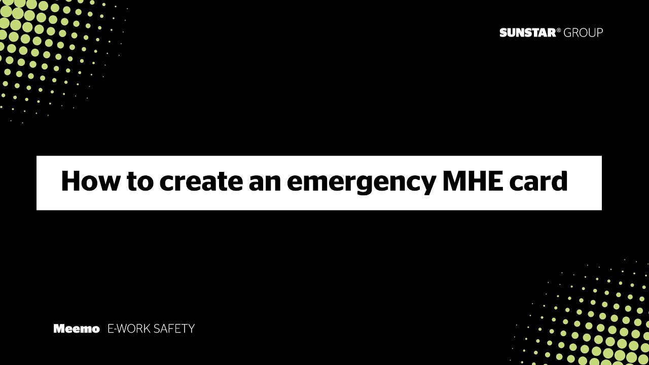 How to create an emergency MHE card - YouTube
