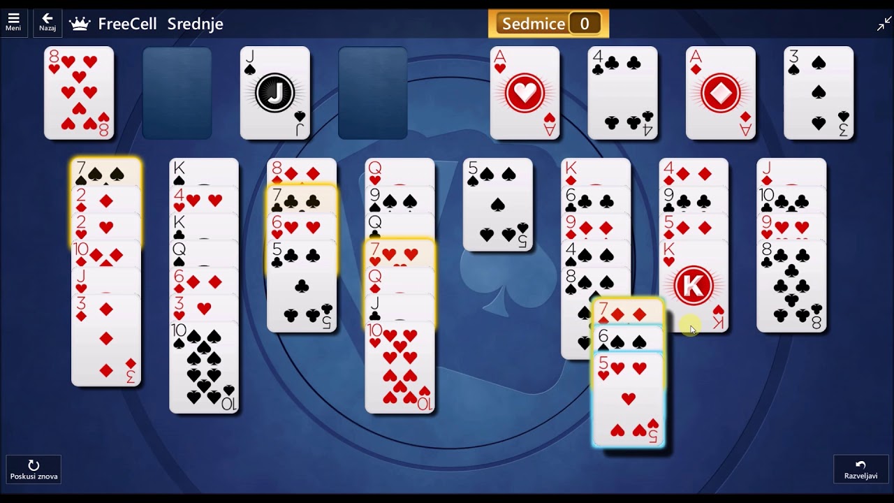 Microsoft Solitaire Collection - FreeCell July 31 2018 - YouTube
