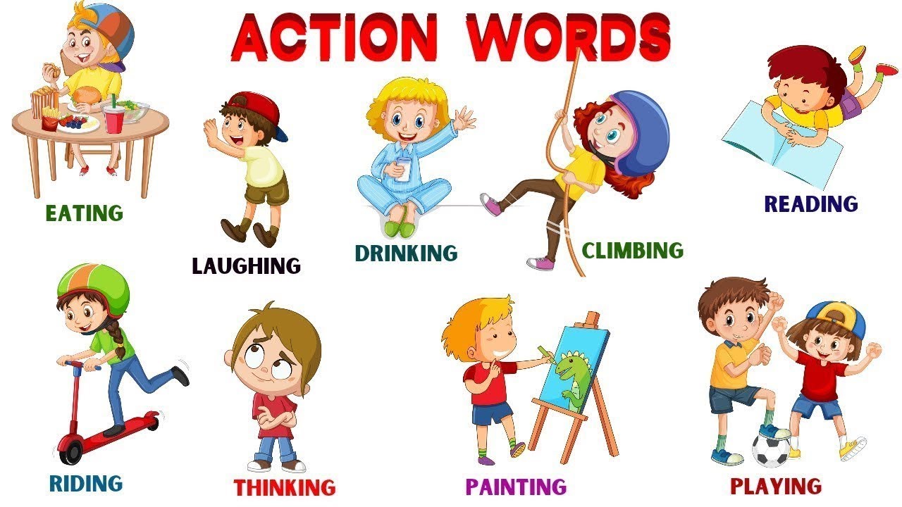 Action Words For Kids/Kids LEarning Action Words /Preschool LEarning ...