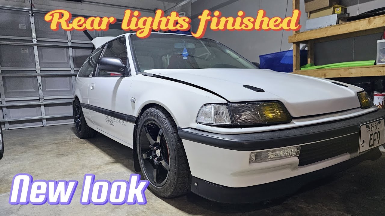 civic ef new look and finishing rear lights - YouTube