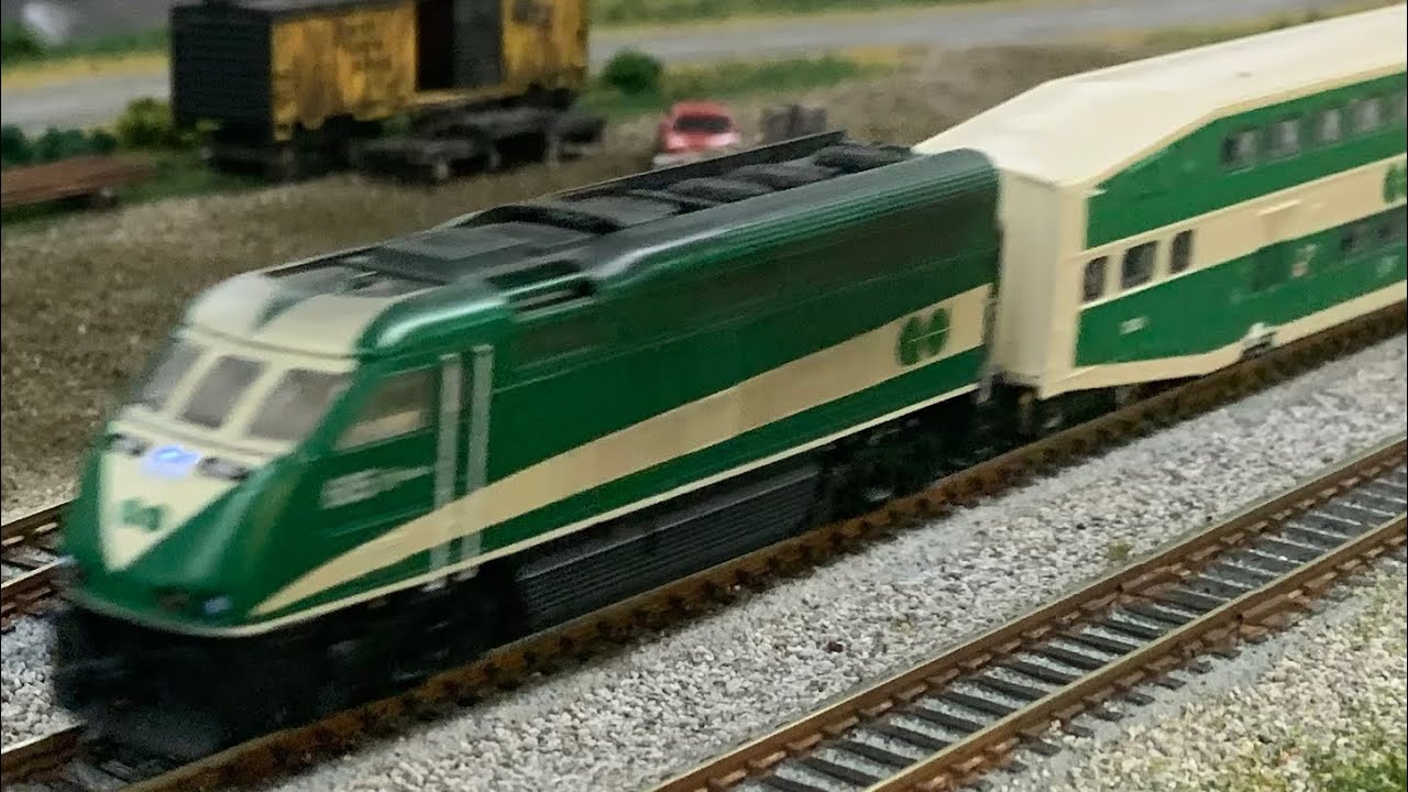 N scale GO train - YouTube