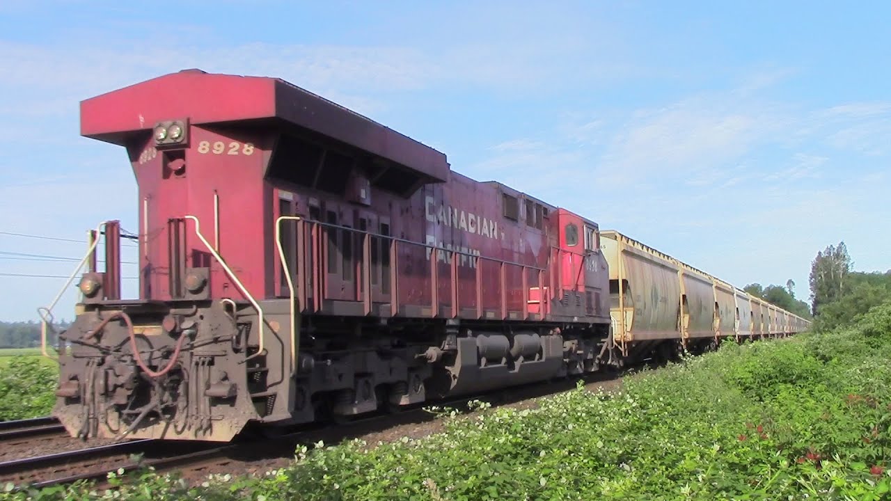 CP Canpotex Potash Train 603 w/Rear DPU at Glen Valley, BC (June 5 ...