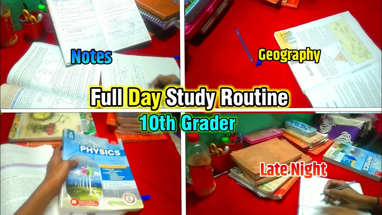 Studying Whole Day *As a 10th Grader* | Class 10th Study Vlog | Late Night Study |Anurag Only ...