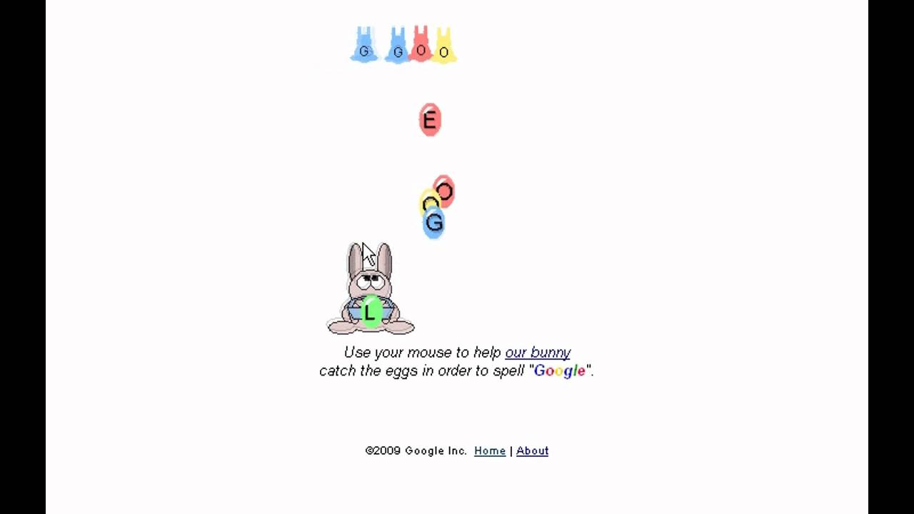 Google Easter egg - Easter bunny game - YouTube