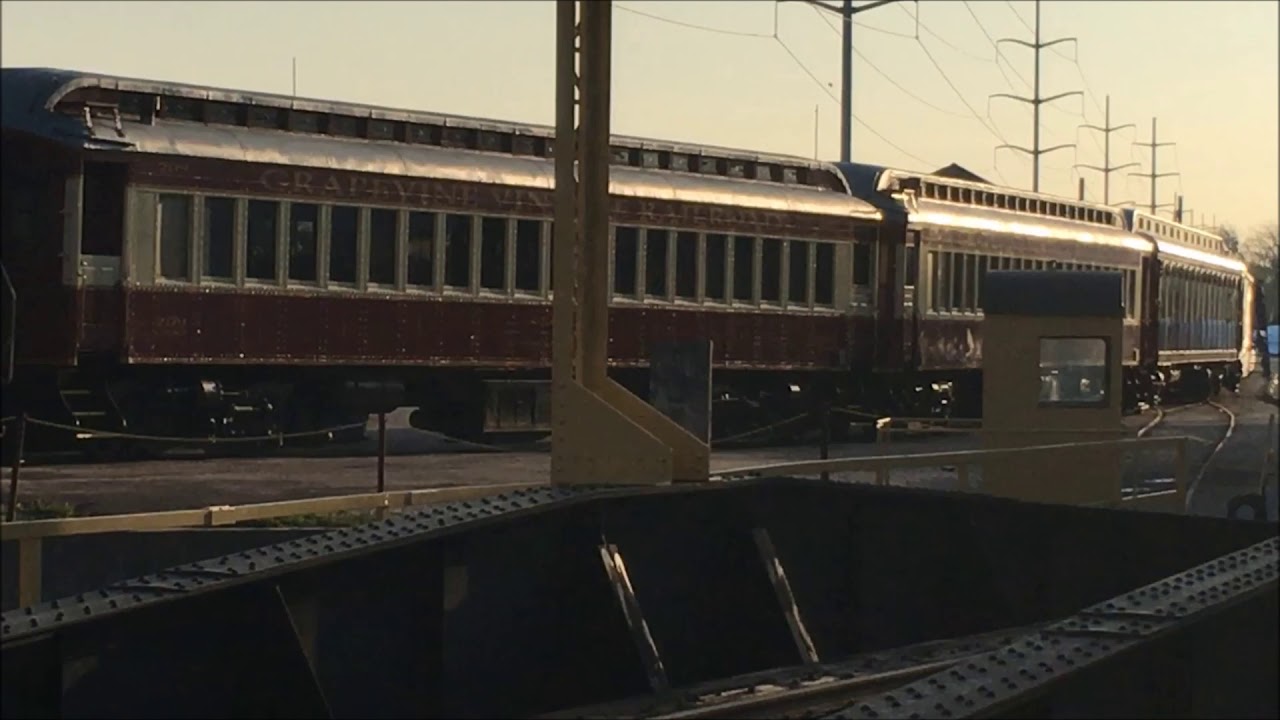Grapevine Vintage Railroad Engine 2199 Train and Turntable - YouTube