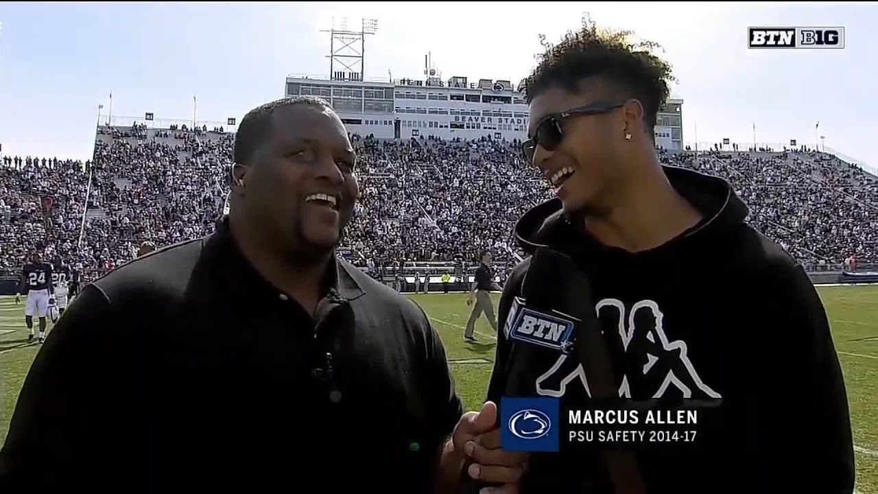 Marcus Allen Talks with Spice Allen - Penn State Spring Football - YouTube