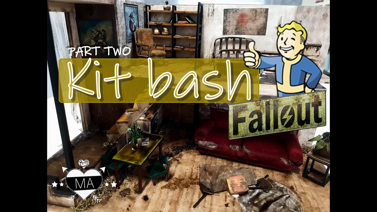 MINIATURE Fallout kit bash PART TWO // DOLLHOUSE // DIY - YouTube