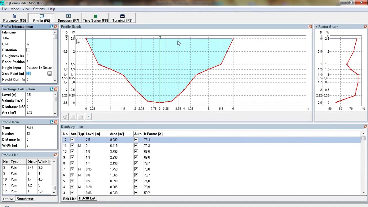 How to create a profile for the RQ 30 in RQ Commander Modelling HBC ...