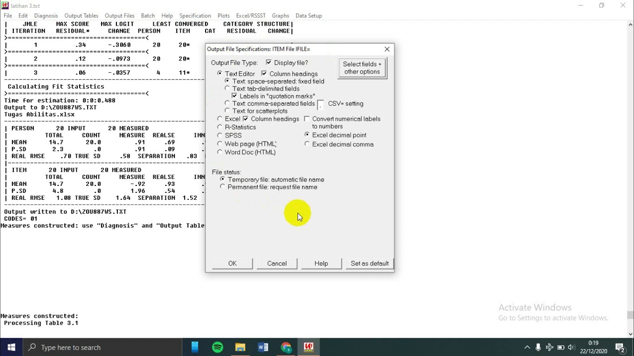 Analisa Item Menggunakan Winstep - YouTube