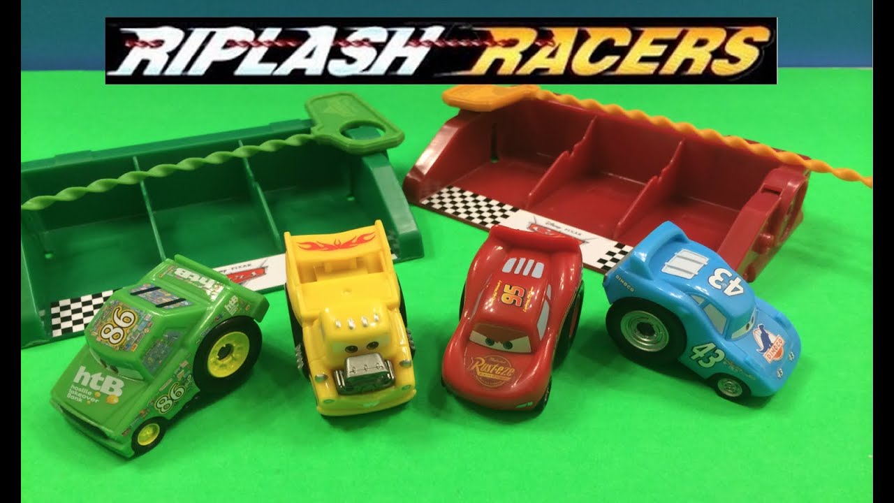 Pixar Cars Riplash Racers Funny Car Mater the King Lightning McQueen ...
